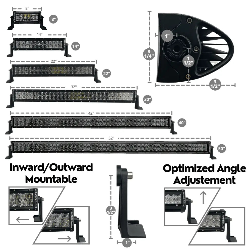 ExtremeLED 52" Extreme Series Dual Row 500W Combo Beam LED Light Bar ...