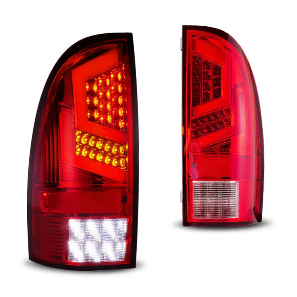 Winjet 2005-2015 Toyota Tacoma LED Sequential Tail Lights - Chrome/Red ...