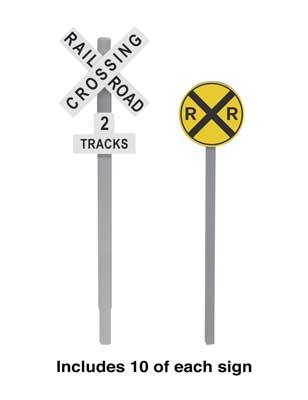 Walthers SceneMaster 949-4197 HO Scale Railroad Crossing Signs – East ...
