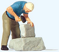 Preiser 28239 HO Scale Stone Mason Individual Figure – East Car Audio