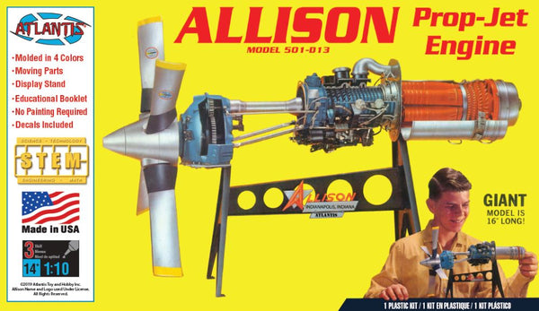 Atlantis Models 1551 1/10 Allison 501-D13 Prop-Jet Engine w/Moving Par ...