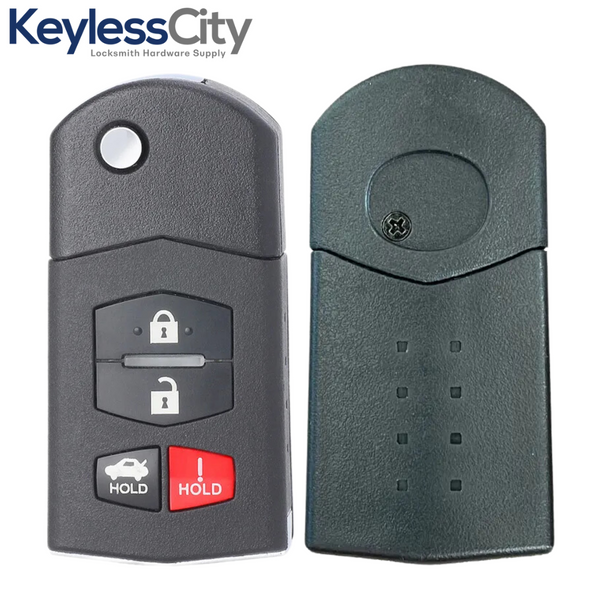 2006-2015 Mazda / 4-Button Flip Key / PN: BBM4-67-5RY / BGBX1T478SKE12 ...