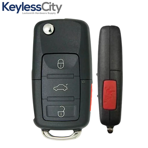 2001-2006 Audi / 4-Button Flip Key / PN: 8Z0837231F / MYT8Z0837231 / 3 ...