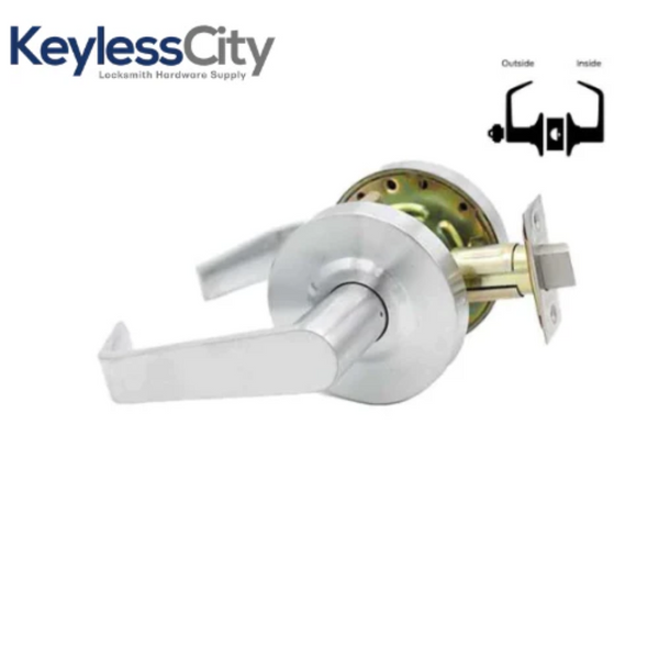 Commercial Lever Set Handle - 2-3/4” Standard Backset - Satin Chrome ...