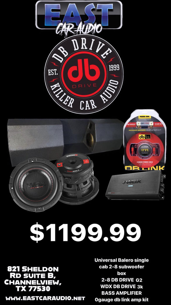 DB DRIVE WDX Ballero Single Cab 2 - 8" COMBOS – East Car Audio
