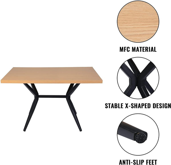 48" x 30" Dining Table Mid Century Modern Dining Table for 4 Person,w ...