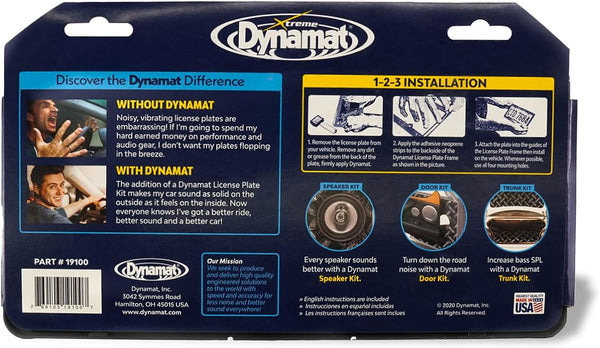 Dynamat 19100 License Plate Kit 4"x10" Xtreme Frame – East Car Audio