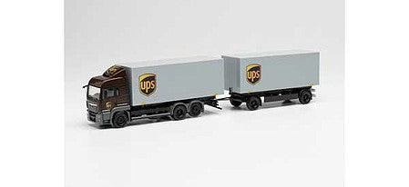 Herpa 313667 HO Scale MAN TGS LX Box Truck with Trailer - Assembled ...