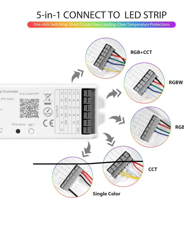 ECA RGB / RGBW Bluetooth Controller Module M7 Mini for RGB color chang ...