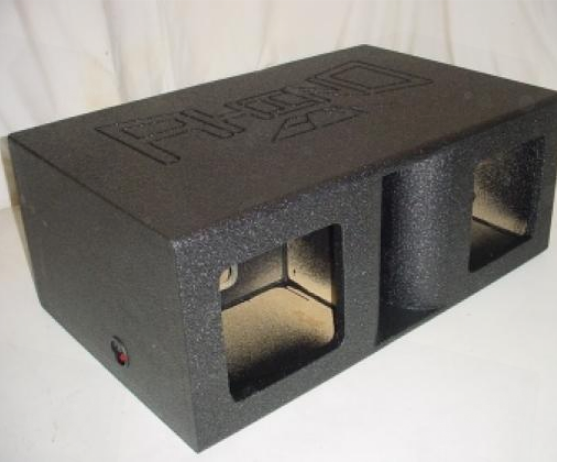 Horn Ported 2-12'' Square Hole Super Bass Pro-Poly Sub Box – East Car Audio