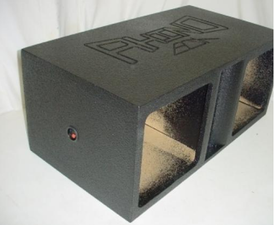 Horn Ported Square Hole Dual 10'' Sub woofer Box Poly – East Car Audio