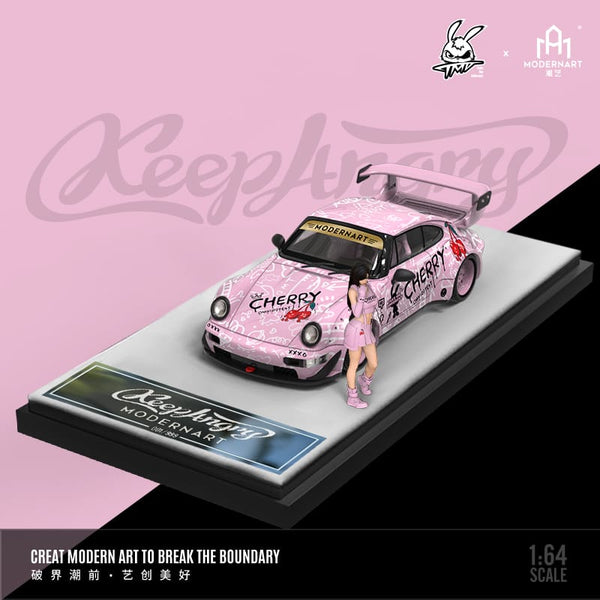 ModernArt + TMD Porsche RWB 993 Cherry Livery 1:64 1:64 – East Car Audio