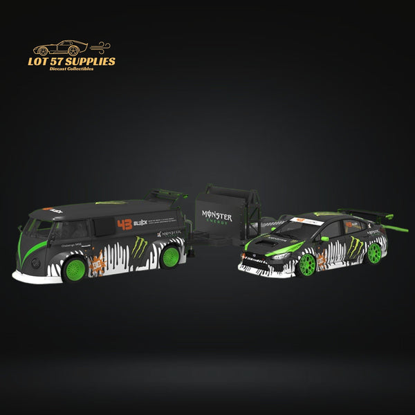 TimeMicro Volkswagen RWB T1 Bus Subaru WRX STI Trailer SET Monster Liv ...