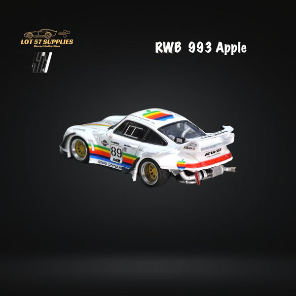 (Pre-Order) Street Weapon Porsche 993 RWB White Apple Livery 1:64 ...