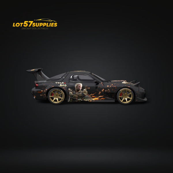 (Pre-Order) DCM Mazda RX-7 Black Myth Wukong Livery 1:64 – East Car Audio