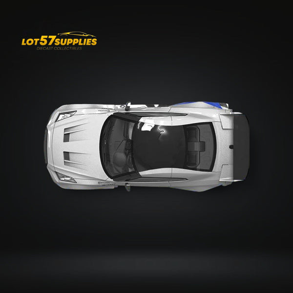 TimeMicro Skyline GT-R R35 FNF Silver Blue Ordinary 1:64 – East Car Audio