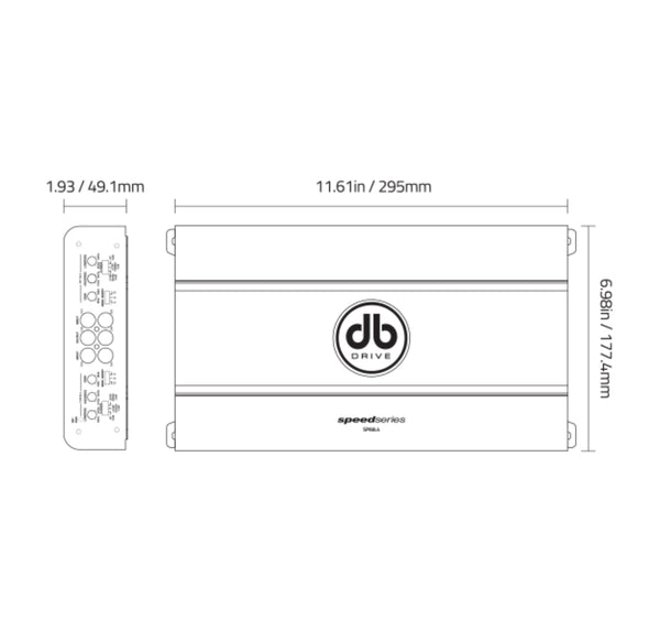 db drive Speed Series SPA8.4 - 1000 Watt 4 Channel Amplifier – East Car ...
