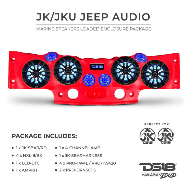 DS18 Jeep JK/JKU Loaded Sound Bar Combo – East Car Audio