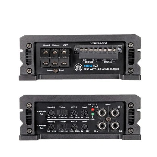 NEO4V2 : NEO 4-Channel Class D Mini Amplifier – East Car Audio