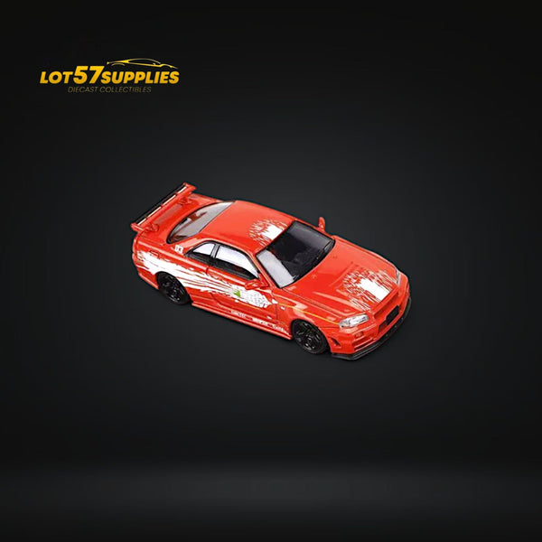 Fast Speed Skyline GT-R R34 Z-Tune FNF Red Livery 1:64 – East Car Audio