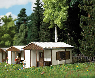 Busch 1393 HO Scale East German GL 14 Garden Bungalow -- Laser-Cut Woo ...