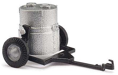 Busch 59949 HO Scale Small Milk Trailer - Assembled -- Black, Silver ...