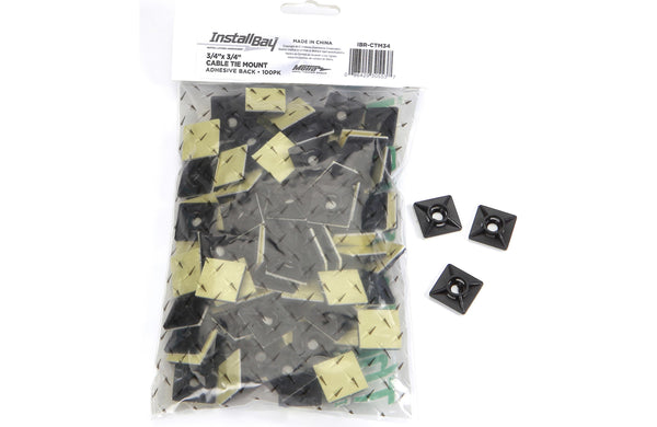 Install Bay IBR-CTM343/4" x 3/4" adhesive-backed cable tie mounts (100 ...