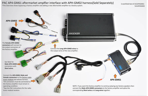 PAC AmpPRO AP4-GM61 Aftermarket Amplifier Interface 2014-up GM vehicle ...