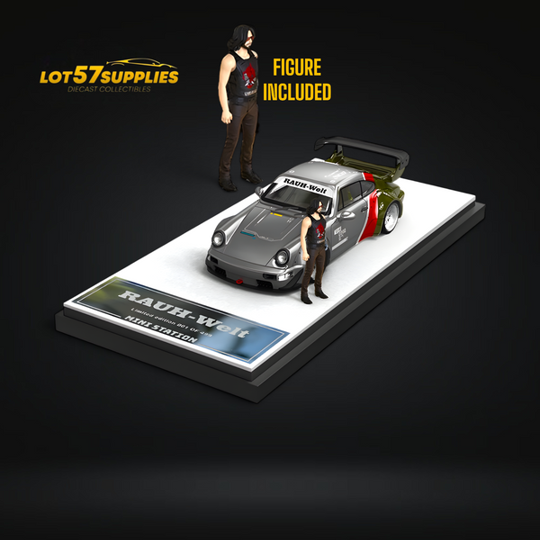 Mini Station Porsche RWB 964 Samurai Cyberpunk 2077 Silver / Green Fig ...