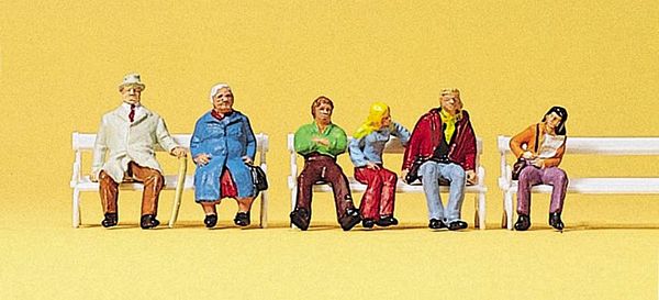 Preiser 10027 HO Scale Passengers -- Seated On Benches – East Car Audio