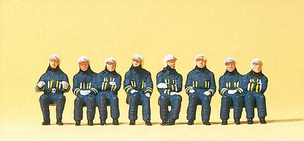 Preiser 10483 HO Scale Emergency - Modern German Firefighters - Unpain ...
