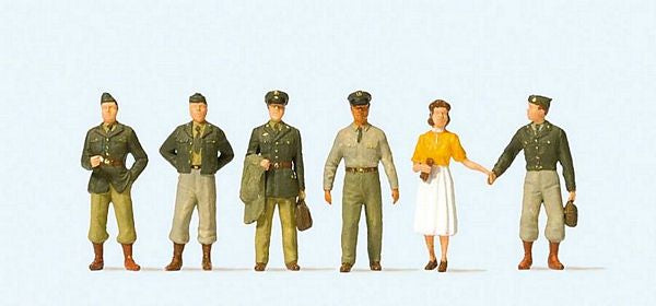 Preiser 10594 HO Scale US/NATO 1950s Figure Set -- Soldiers pkg(6 ...