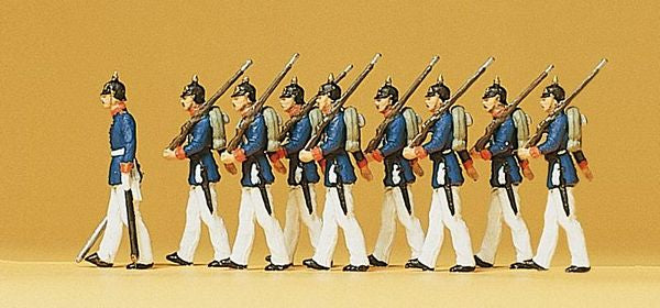 Preiser 12186 HO Scale Soldiers -- Prussian Infantry in Parade Uniform ...