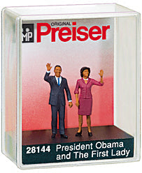 Preiser 28144 HO Scale Pedestrian -- President Barack Obama & First La ...