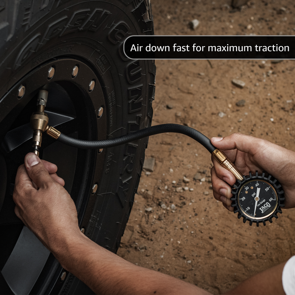 RapidFlow™ Tire Deflator Gauge (0-60 PSI) | Rapid Off-Road Air Down Ki ...