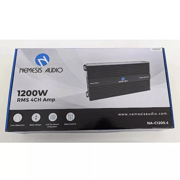 Nemesis Audio NA-C1200.4 1200 W RMS 4-Channel Car Stereo Amplifier ...