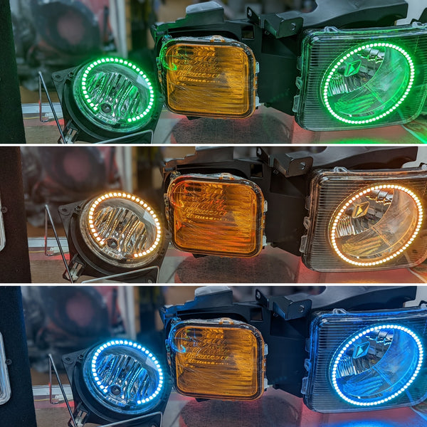 Prebuilt 2005-2010 Hummer H3 RGB Color Changing LED Headlights and Fog ...