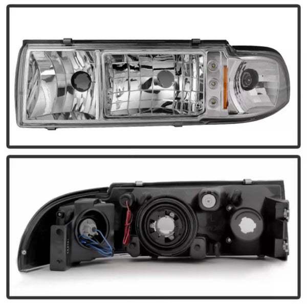 1991 - 1996 Chevrolet Caprice Headlights with RGB Color Changing Halos ...