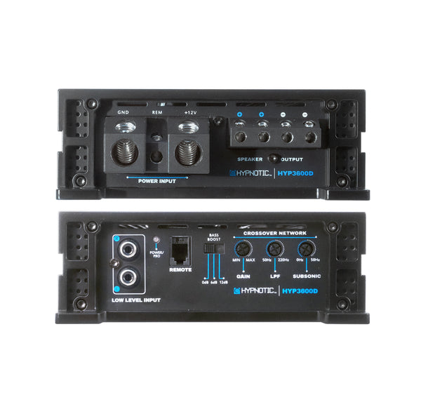 Hypnotic HYP3600D - 3600 Watt Mono Block Bass Amplifier - with 0 Guage ...